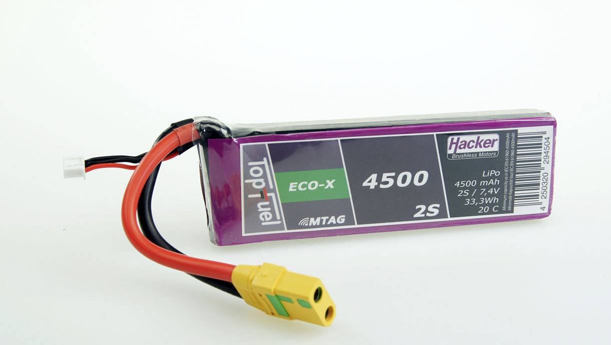Buy Hacker Scale model battery pack (LiPo) 4500 mAh No. of cells: 2 ...