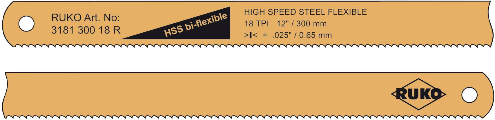 Buy Hand saw blade HSS bi-flexible RUKO 318130024R | Conrad Electronic