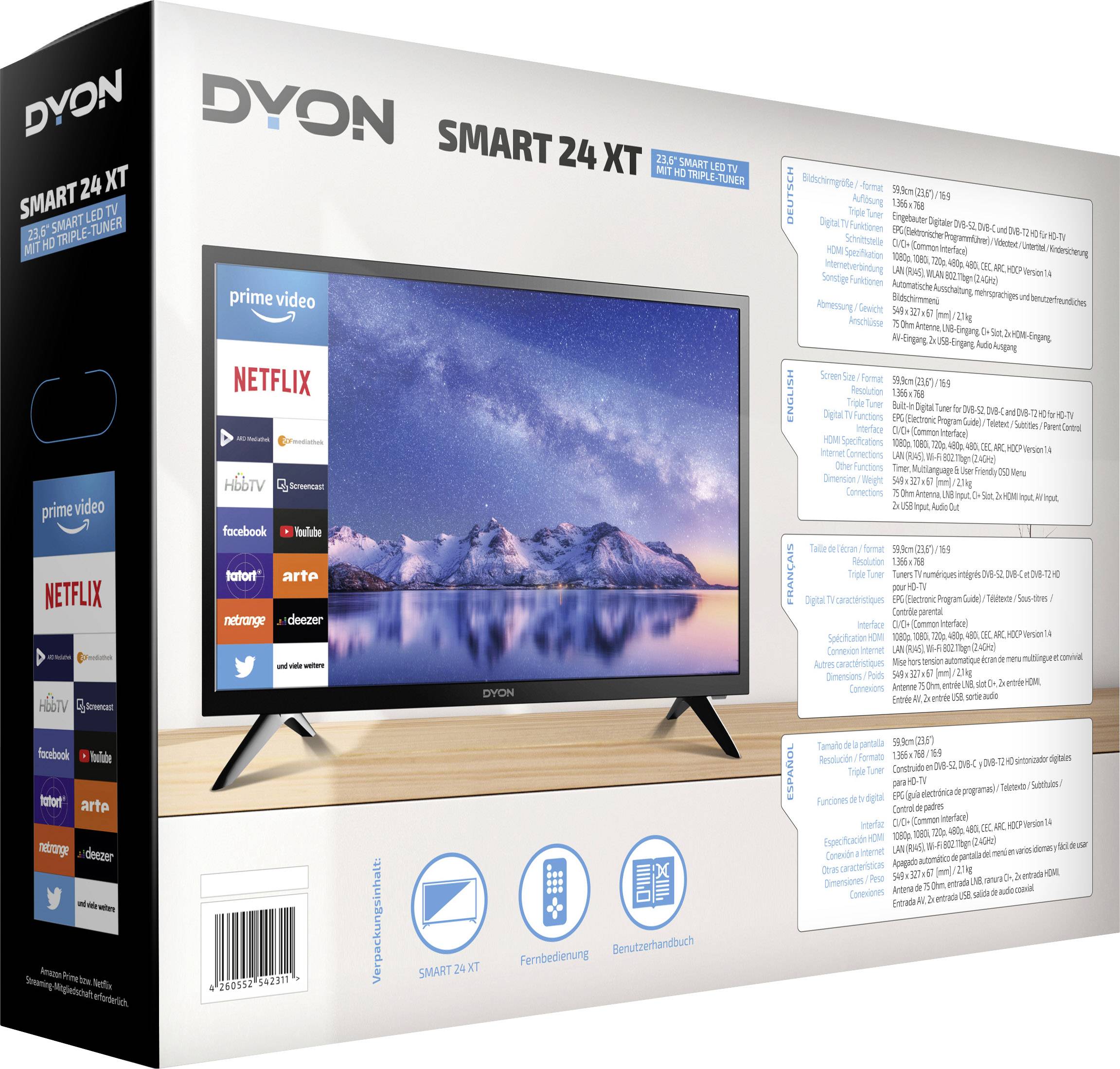Buy Dyon Smart 24 XT LED TV 60.96 cm 23.6 inch EEC F (A - G) Black ...
