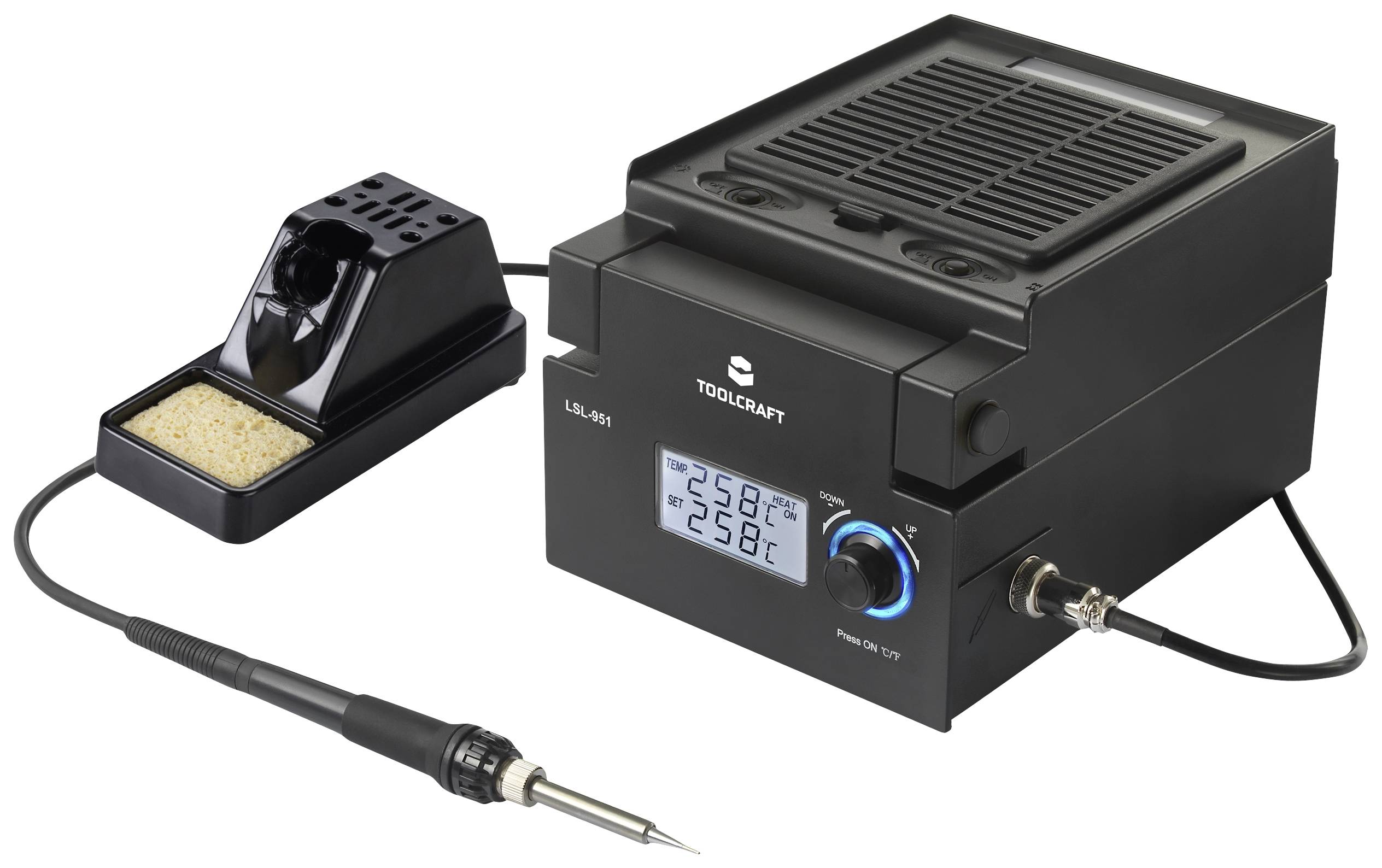 Buy TOOLCRAFT LSL-951 Soldering station with LED and fume extraction ...