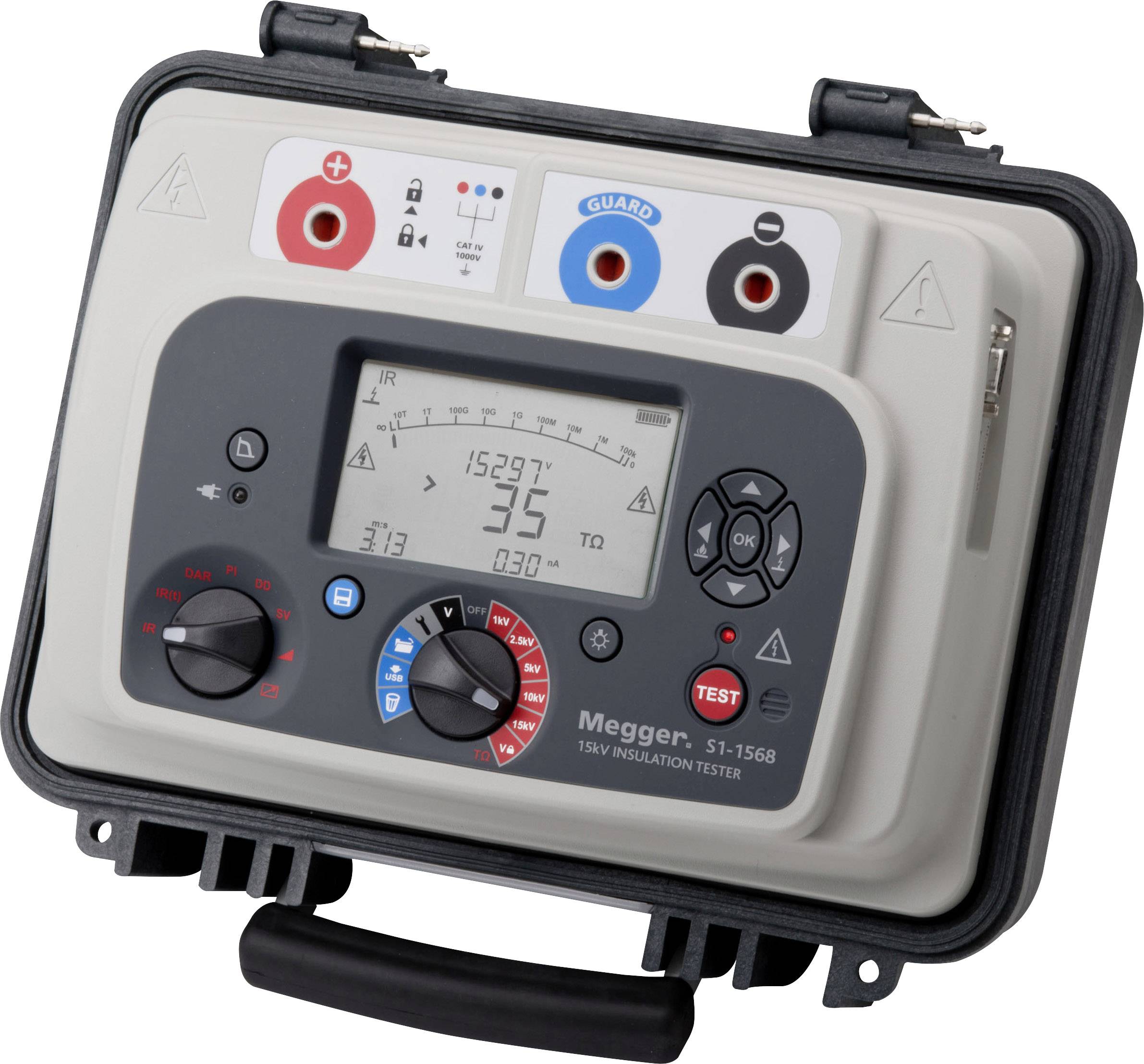 Megger S1-1568 DC Insulation tester Calibrated to (DAkkS standards) 250 ...