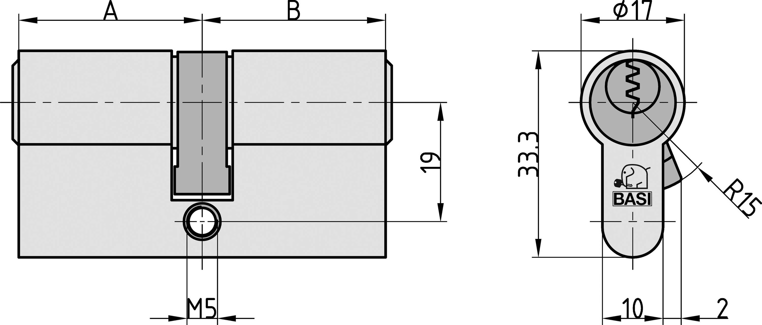 Buy Basi BM5200-1015 Euro profile cylinder 40 / 45mm | Conrad Electronic