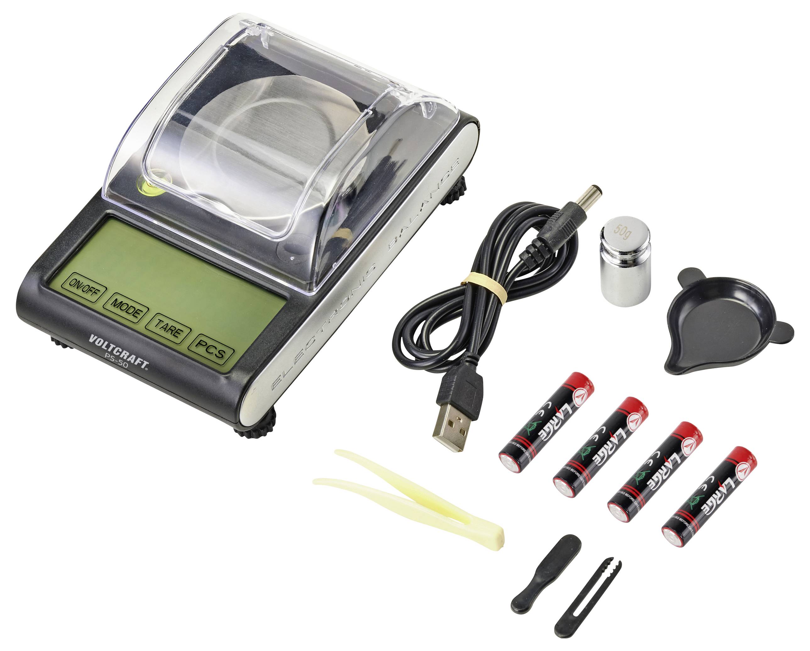 Buy VOLTCRAFT PS-50 Precision scales Weight range 50 g Readability 0. ...