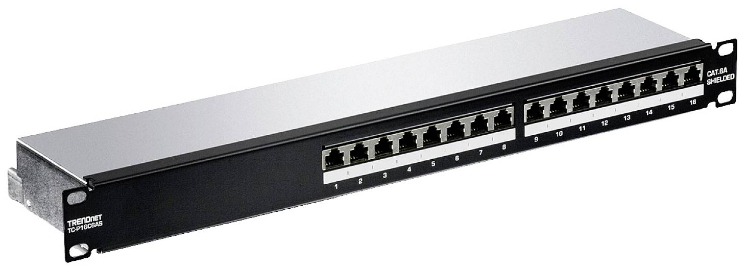 TrendNet TC-P16C6AS 16 ports Network patch panel 483 mm (19") CAT 6A ...