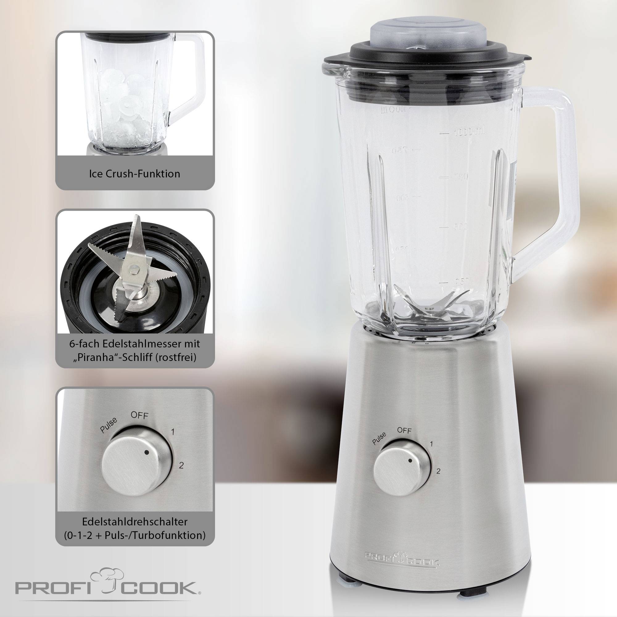 Buy Profi Cook PC-UM 1213 501213 Blender Stainless steel | Conrad ...