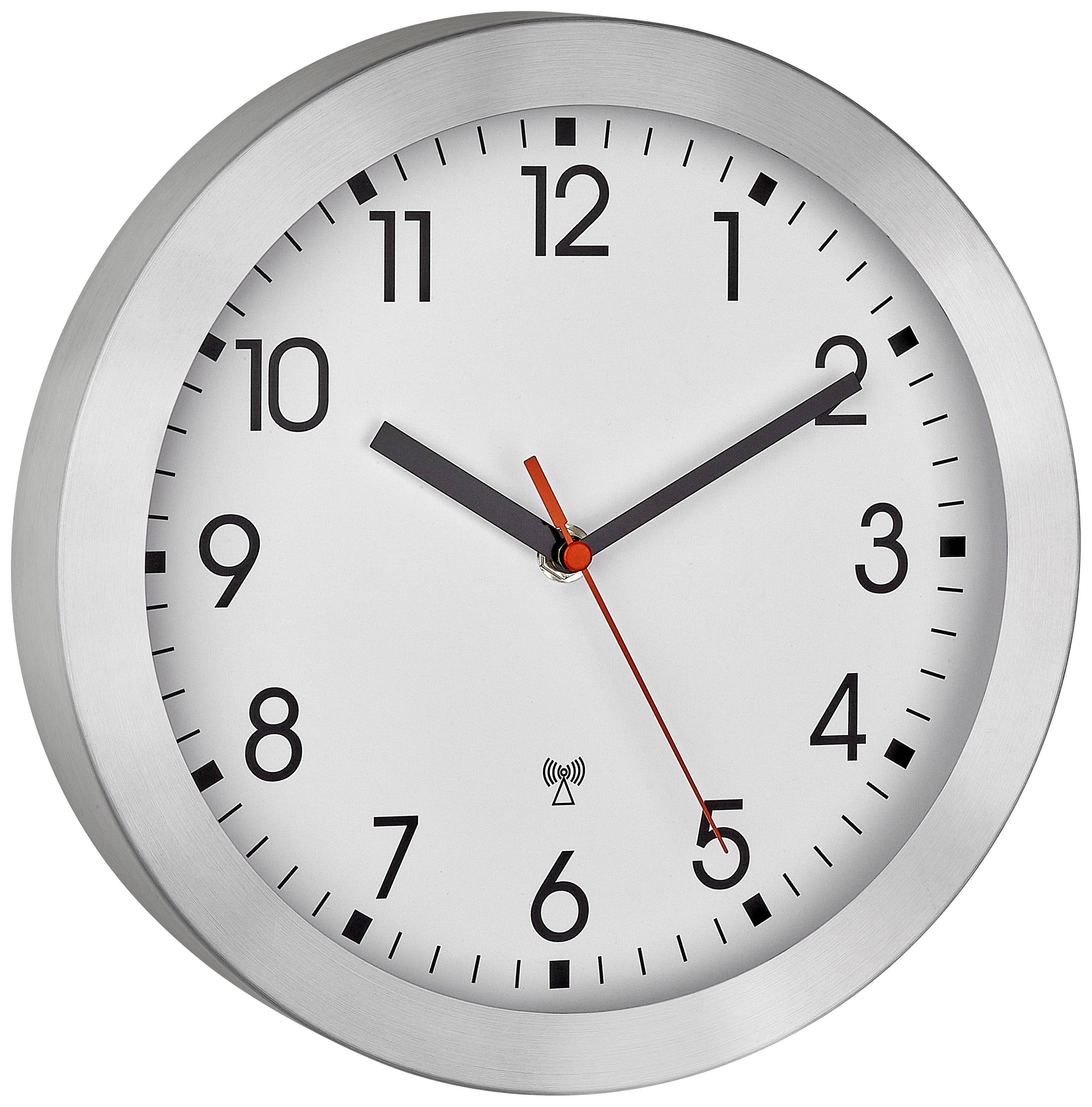 Buy TFA Dostmann 60.3546.02 Radio Wall clock 25 cm x 4 cm Aluminium ...