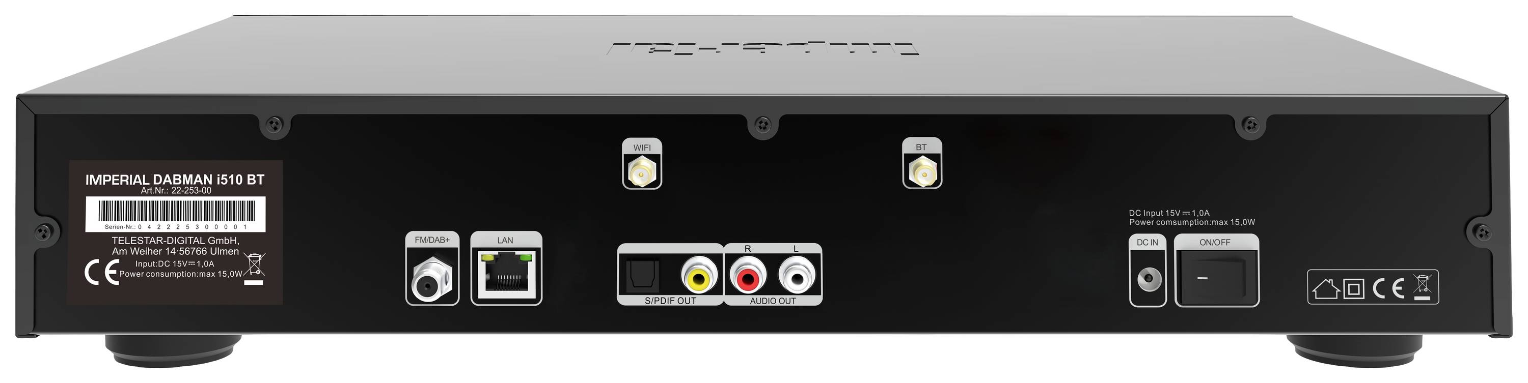 Buy Imperial DABMAN i510 BT Hi-Fi internet radio tuner Black Bluetooth ...