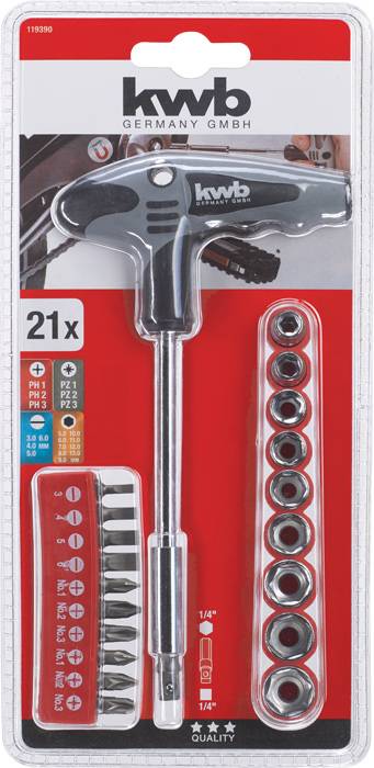 Buy kwb 119390 Bit set 21-piece incl. screwdriver bit holder | Conrad ...