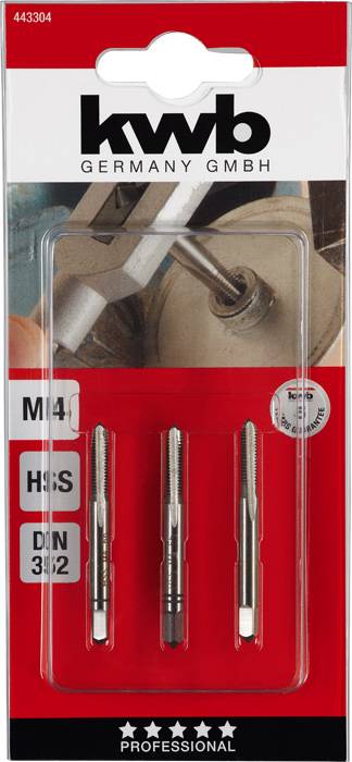 Buy kwb 443304 Tap tool kit 3-piece M4 0.7 DIN 352 HSS 3 pc(s) | Conrad ...