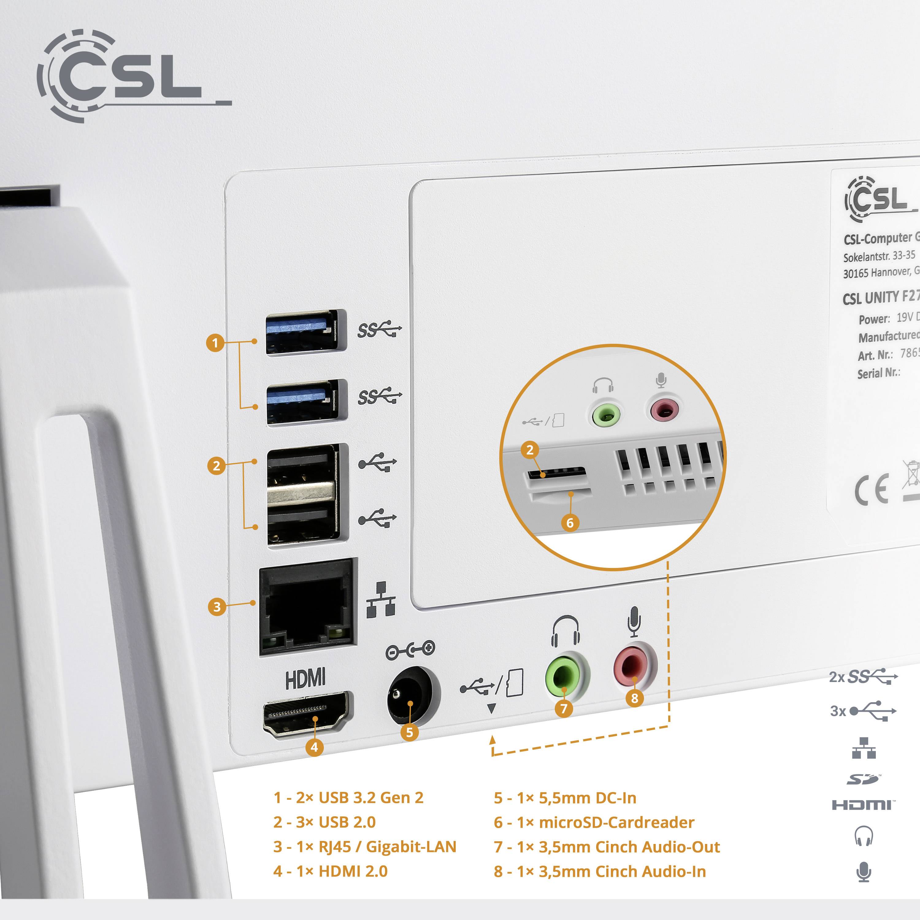 Csl Computer All In One Pc Unity F27w Jls 68 6 Cm 27 Inch Full Hd
