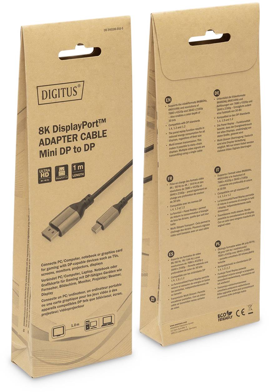 Digitus DisplayPort / Mini DisplayPort Cable DisplayPort plug, Mini ... Digitus DisplayPort / Mini DisplayPort Cable DisplayPort plug, Mini ...