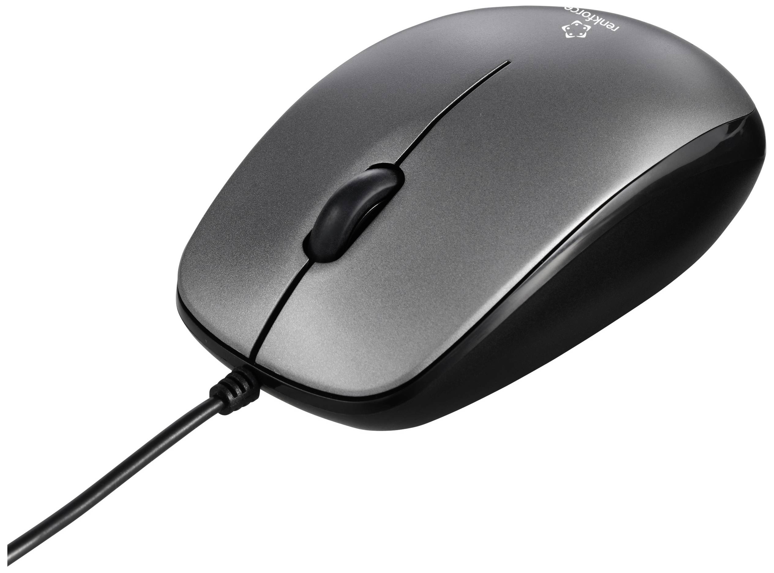 Buy Renkforce RF-5805910 Mouse Corded Optical Grey 3 Buttons 1000 dpi ...