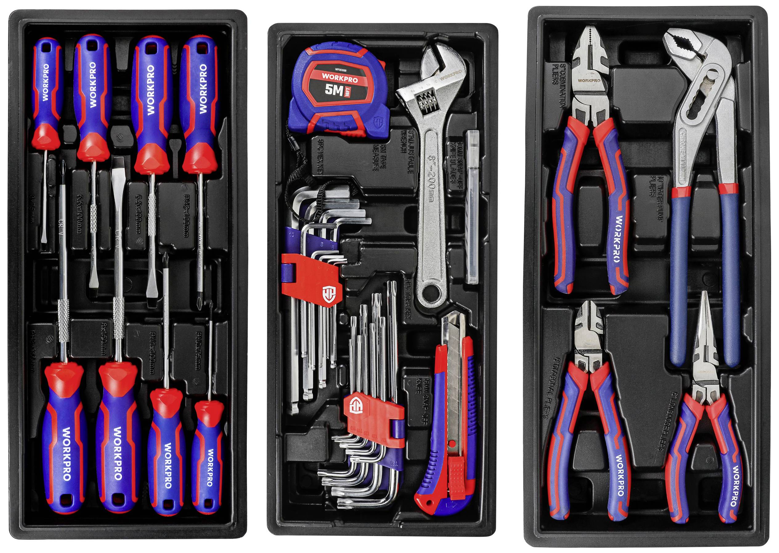 Buy WorkPro WP209074 7-drawer Cabinet Tool Set, 193 pcs | Conrad Electronic