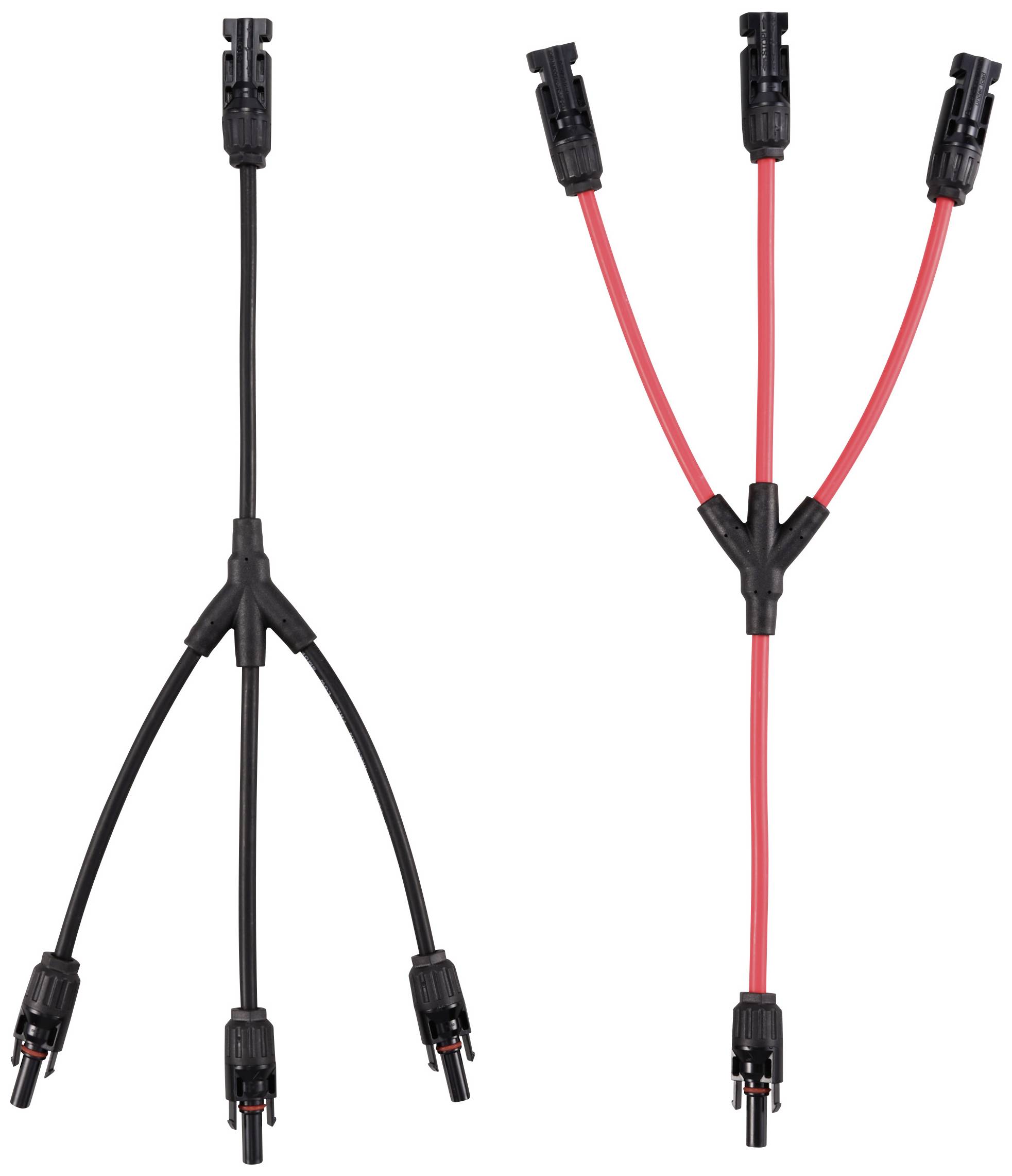 Buy 3 to 1 branch PV solar connector cable, female to 3 male + male to ...