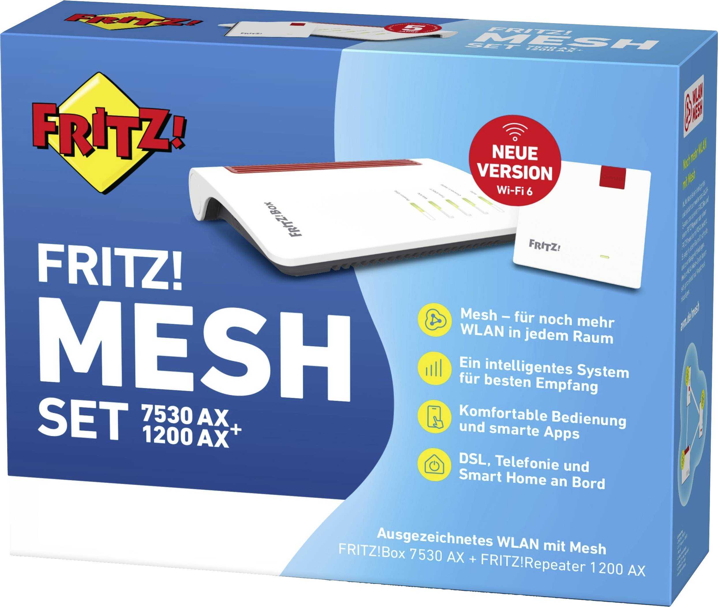 Buy Wi-Fi router AVM FRITZ! Mesh Set 7530 AX + 1200 AX 2.4 GHz, 5 GHz ...