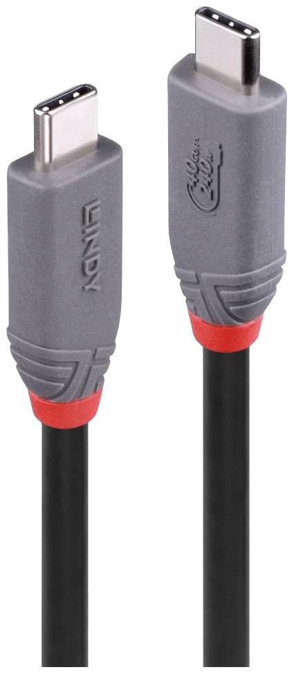 Buy LINDY USB-C cable USB4™ USB-C® plug 0.80 m Black 36956 | Conrad ...