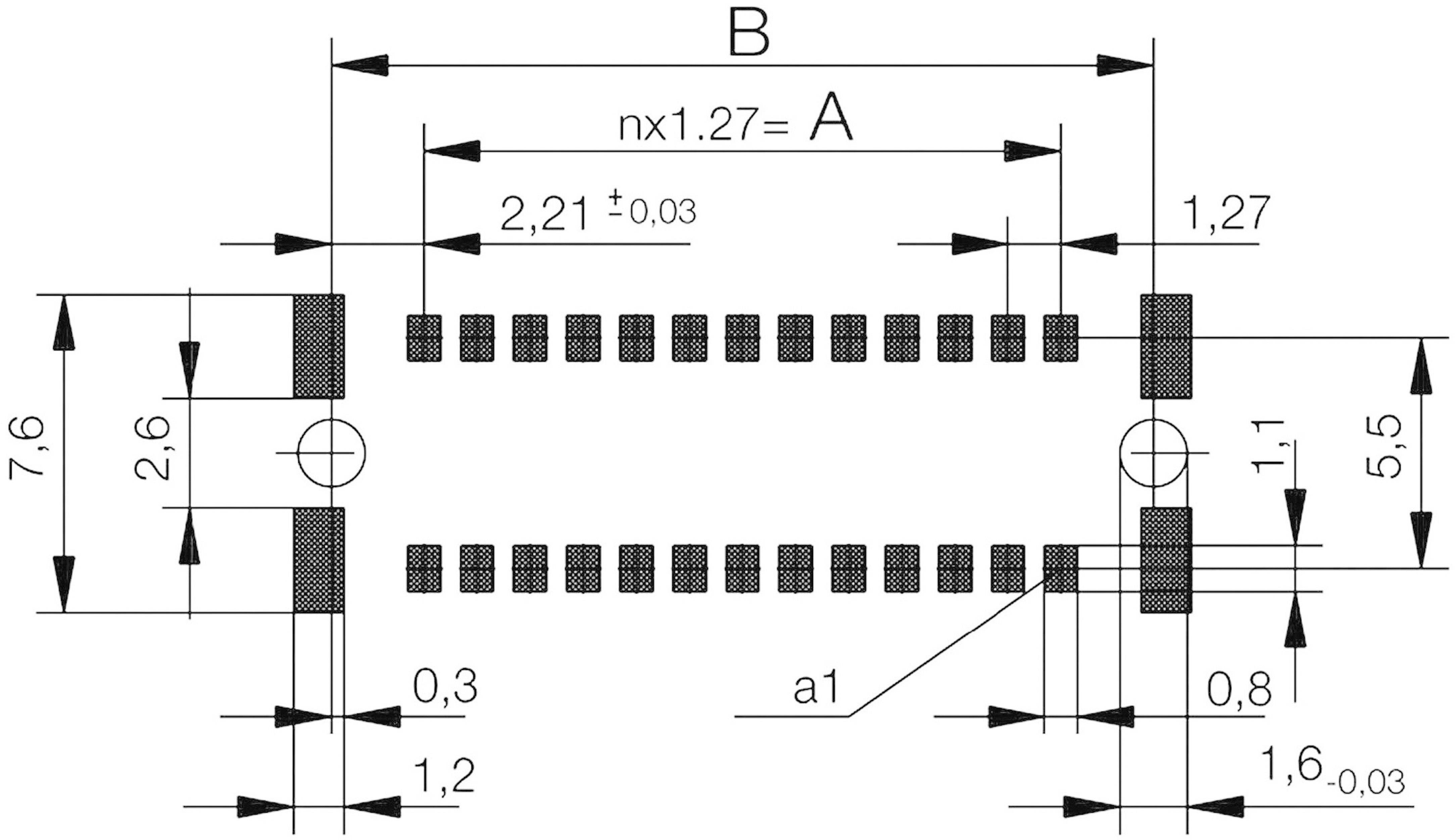 ERNI 244857 SMC multipole connector Total number of pins 68 No. of rows ...