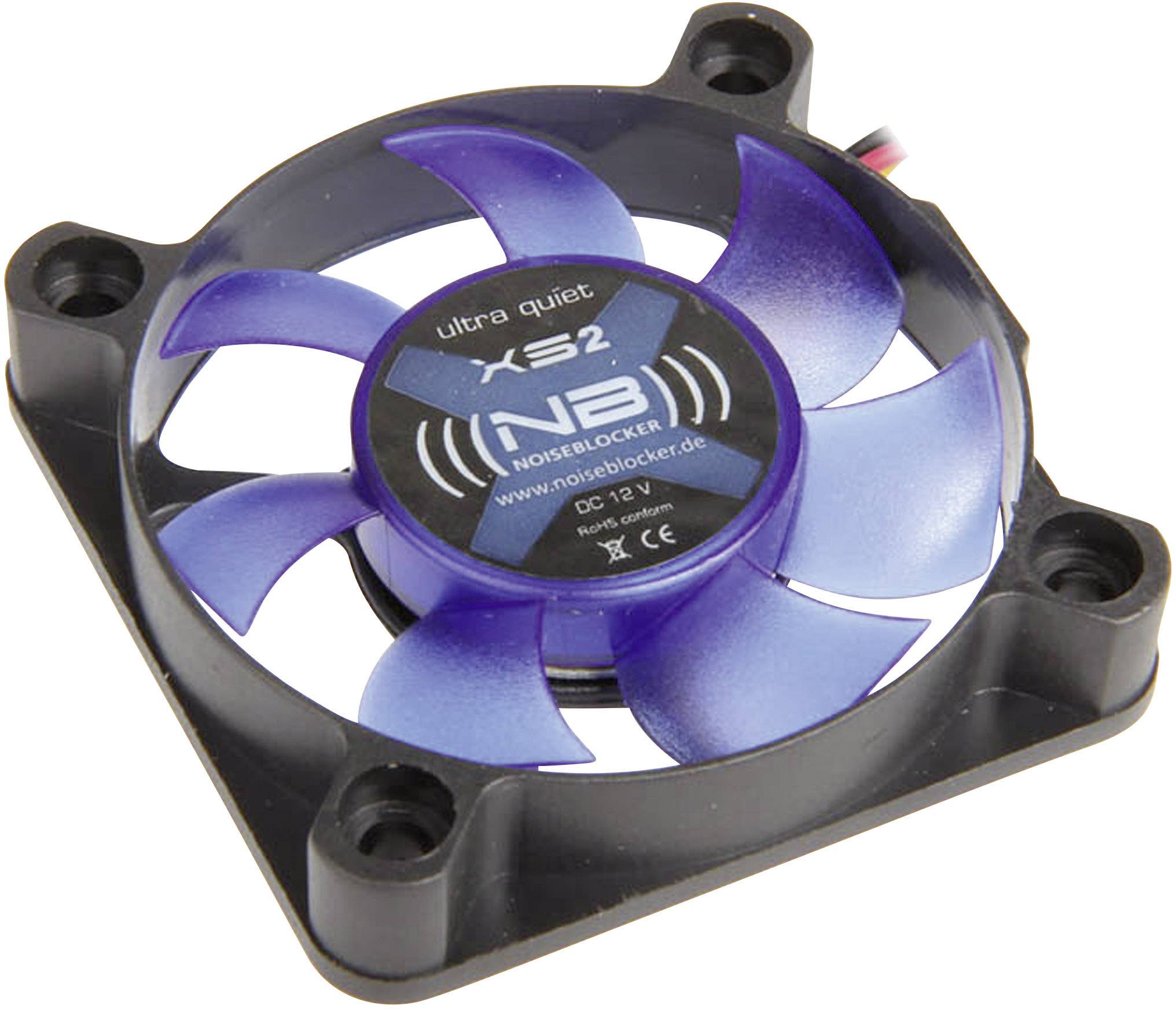 Buy NoiseBlocker BlackSilent XS2 PC fan Black, Blue (translucent) (W x ...