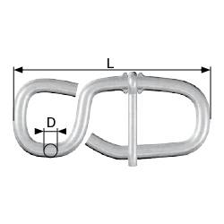 Buy dörner + helmer 4816004 DH rope length adjuster 75 mm, adjusting ...