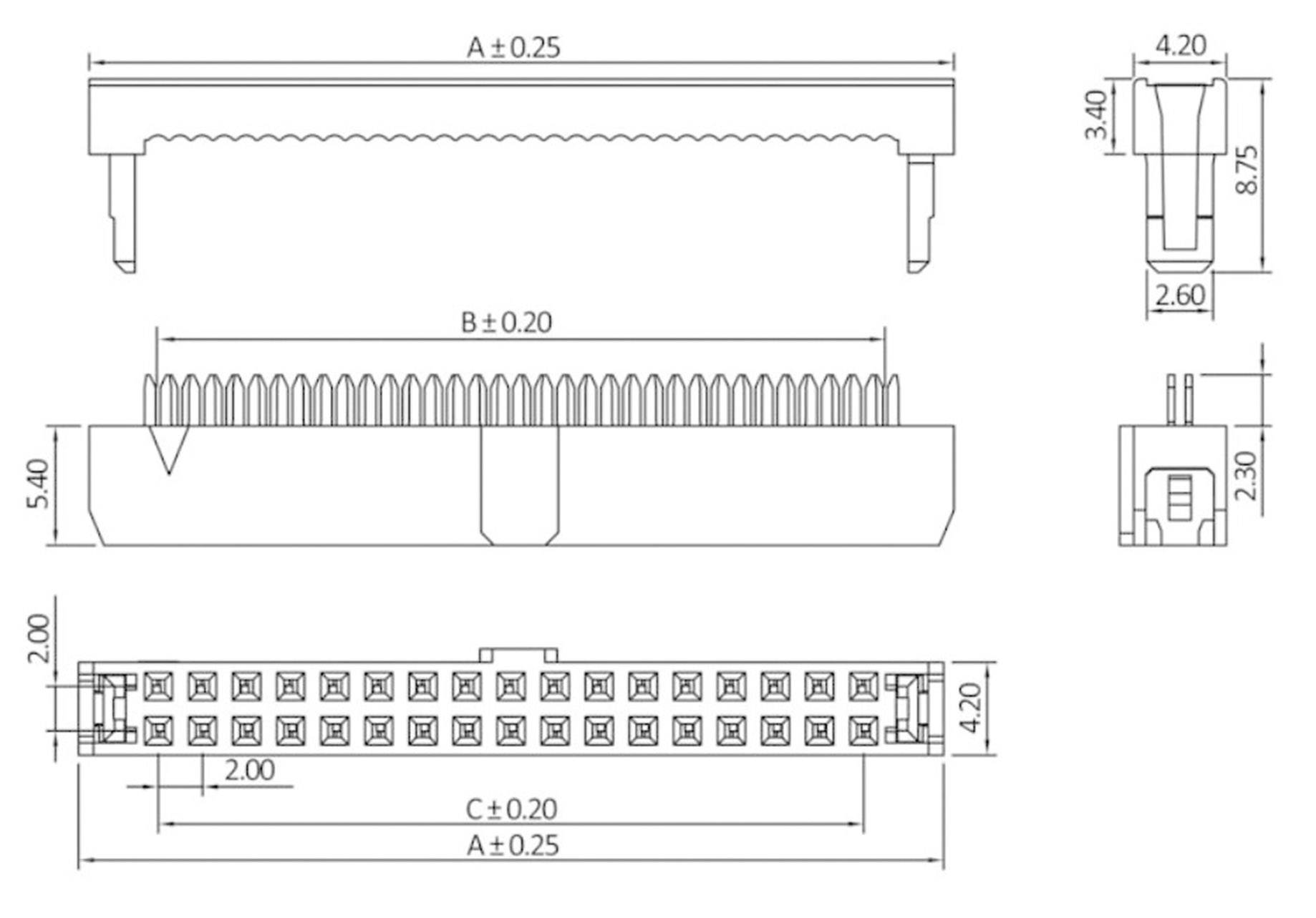 Buy econ connect PV16RM2 Pin connector Contact spacing: 2 mm Total ...
