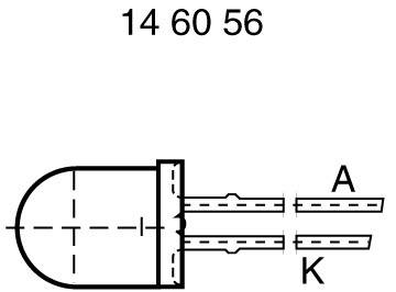 Buy Kingbright JL 10 LED wired Red Circular 10 mm 100 mcd 60 ° 20 mA 2 ...