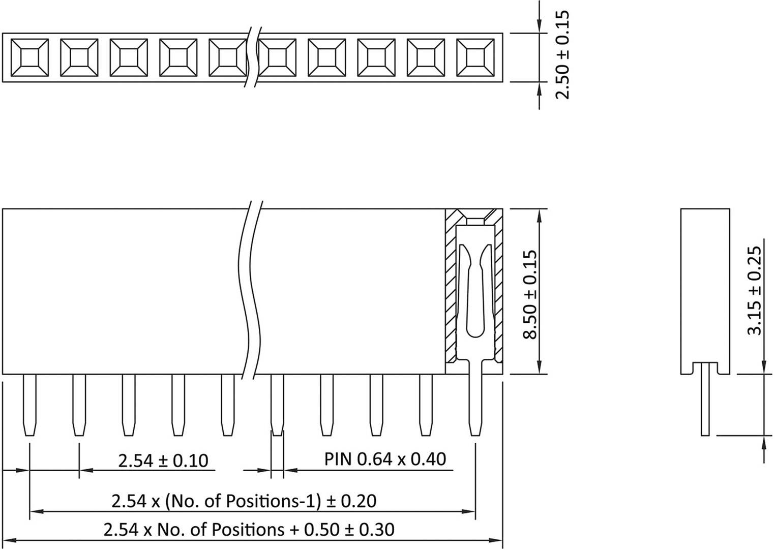 Buy econ connect SIL socket (standard) No. of rows: 1 Pins per row: 5 ...