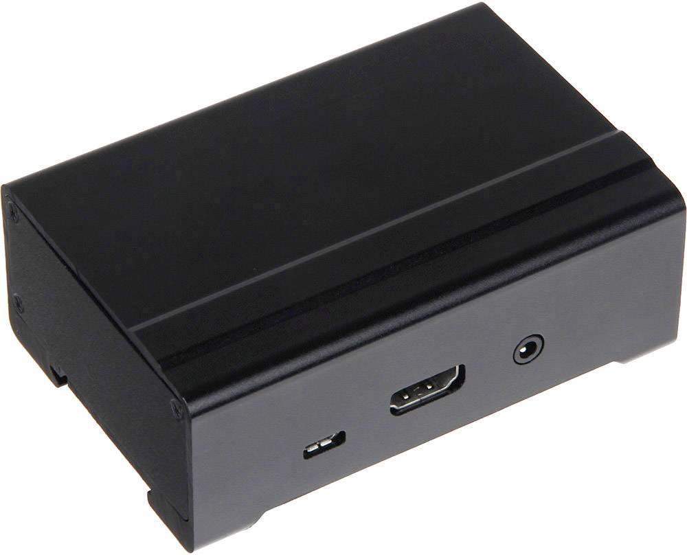 Joy It Rb Alucase02b Sbc Housing Compatible With Raspberry Pi Din Rail Mounted Black 