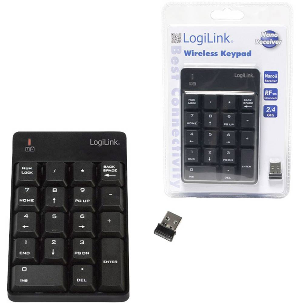Wireless numeric keypad LogiLink ID0120 Black from Conrad.com Wireless numeric keypad LogiLink ID0120 Black from Conrad.com