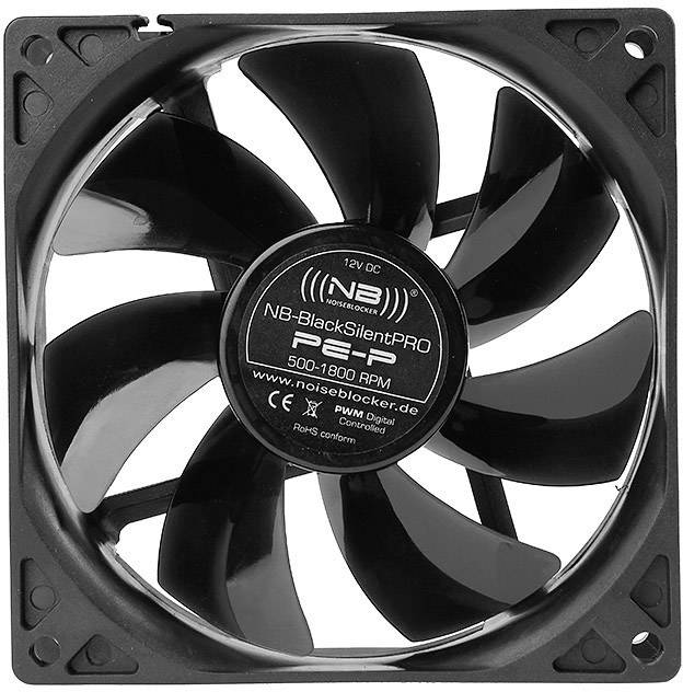 Buy NoiseBlocker BlackSilent Pro PE-P PC fan Black (W x H x D) 92 x 92 ...