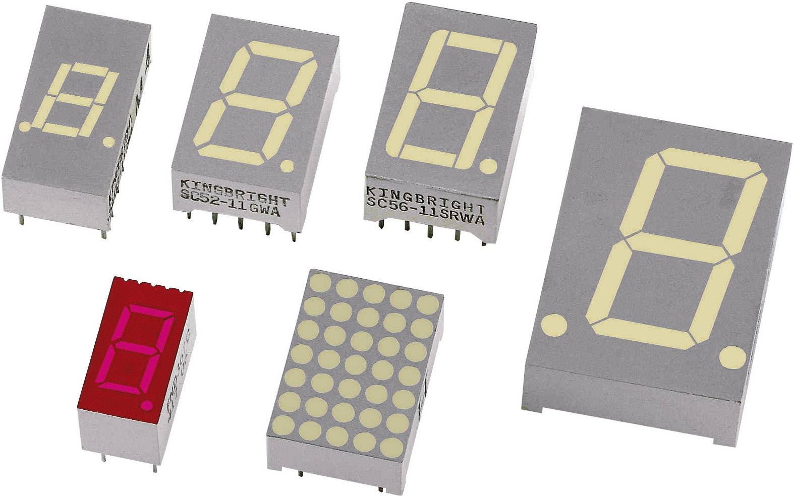 Buy Kingbright Seven-segment display Green 7 mm 2.2 V No. of digits: 1 ...