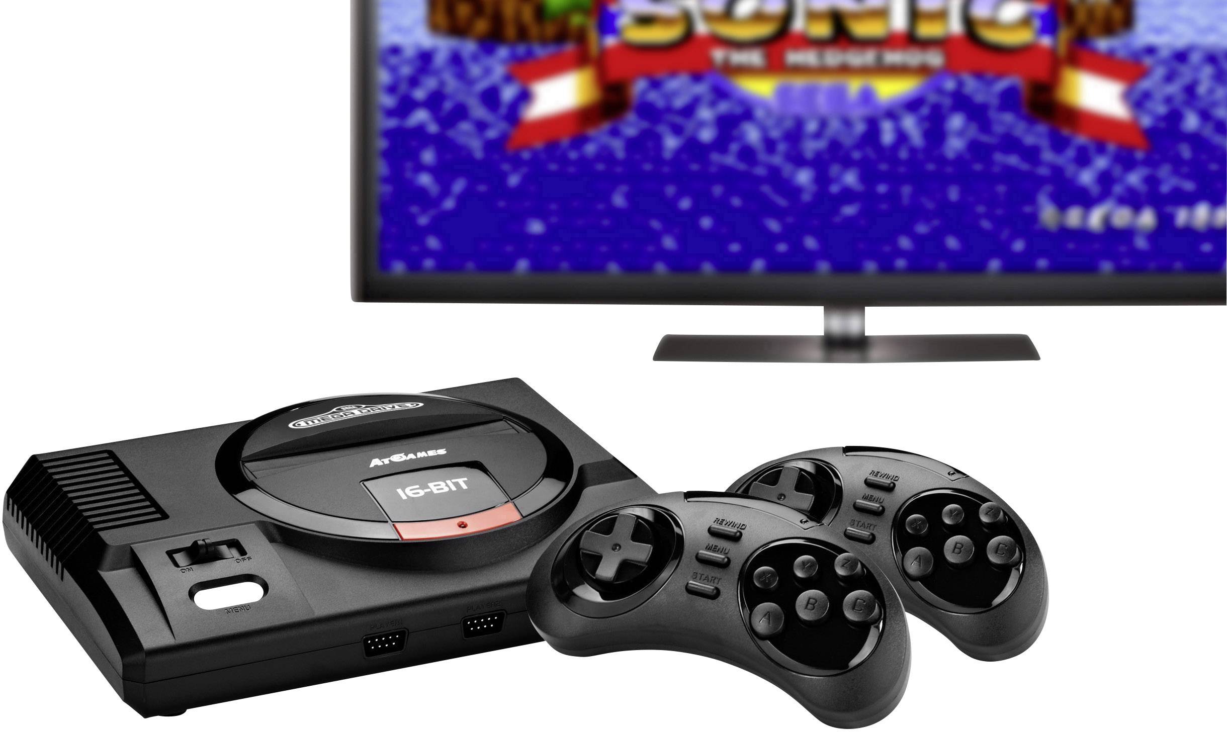 Buy SEGA Megadrive Flashback HD Retro game console Black incl. 2x wireless controller Conrad Electronic