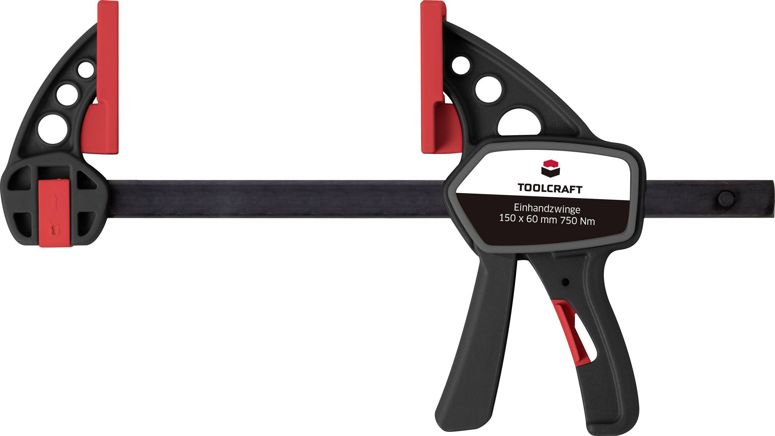 One-handed clamp 150 x 60 mm 750 Nm TOOLCRAFT TO-4986708 Span width ...