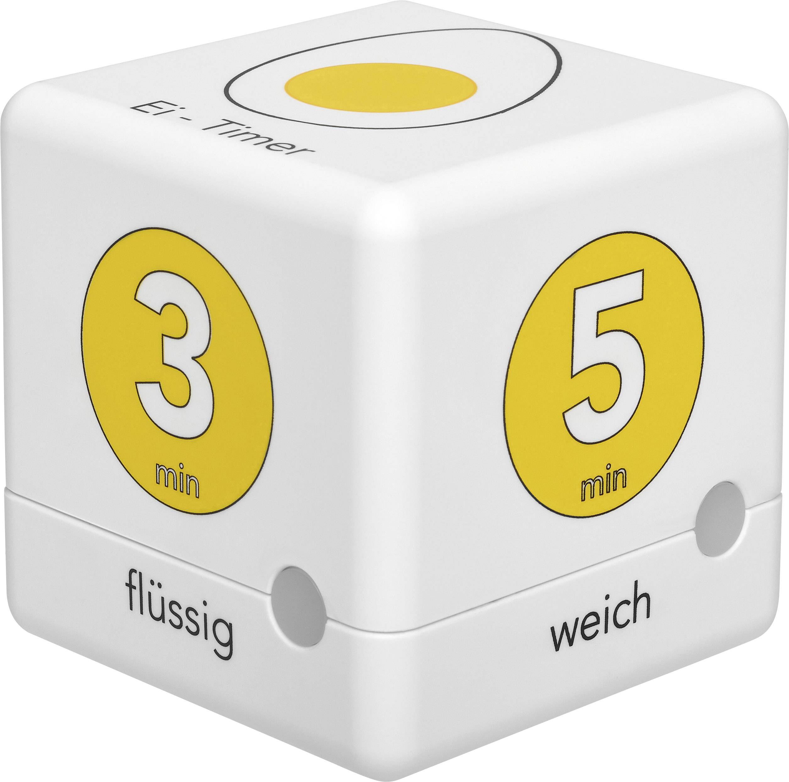 Tfa Dostmann Cube Timer Ei Egg Timer White Yellow Digital