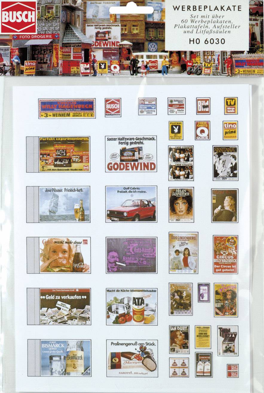 Buy Busch 6030 Advertising posters set Assembly kit | Conrad Electronic