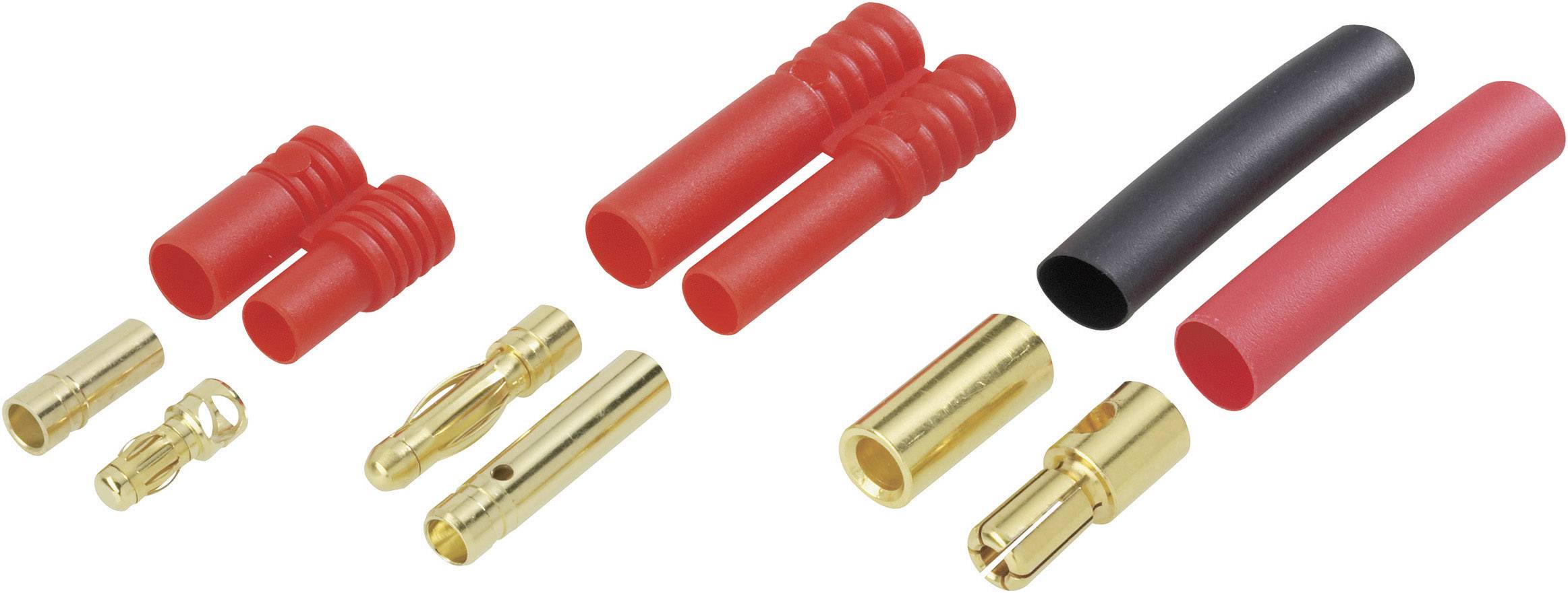 Buy Modelcraft 71231+71234 Battery plug, Battery receptacle 3.5mm Gold ...