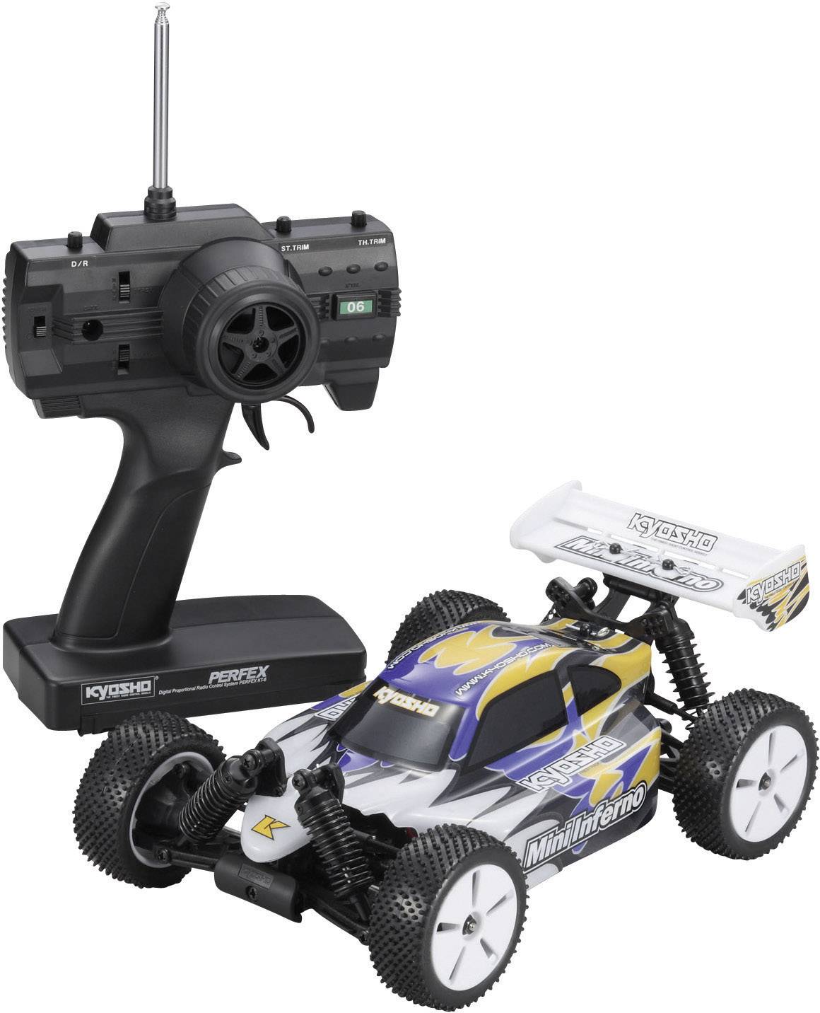 Kyosho electric buggy model car Mini Inferno 4WD RtR 27 MHz from Conrad.com