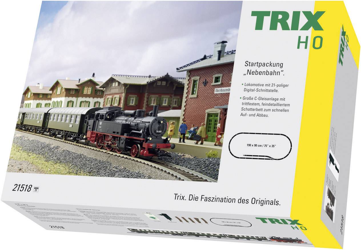 TRIX H0 T21518 H0 Start set branch line of DB Dim. Oval track 1900 x ...
