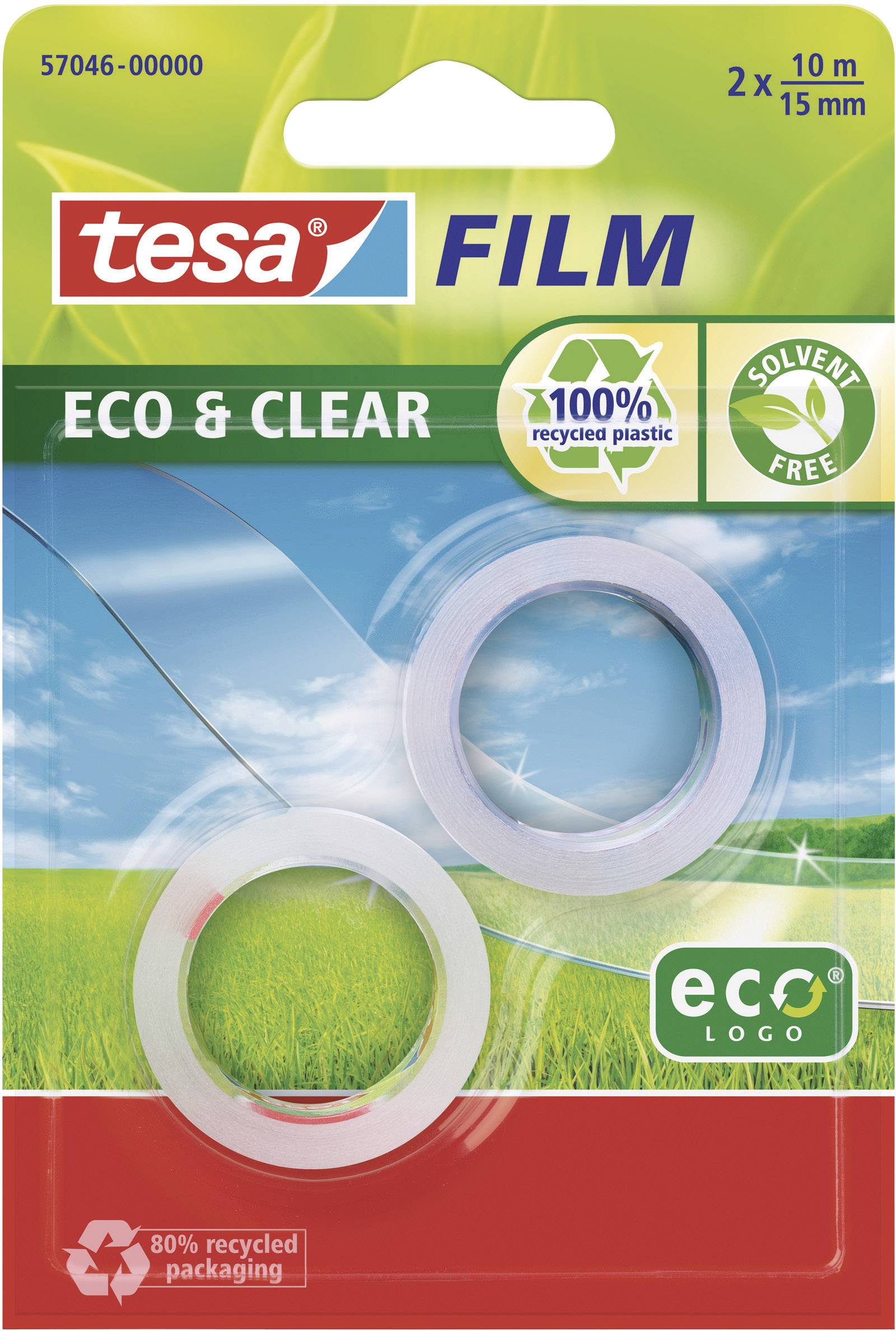 Tesafilm®Eco&Clear 10 m x 15 mm 2 PC | Conrad.com