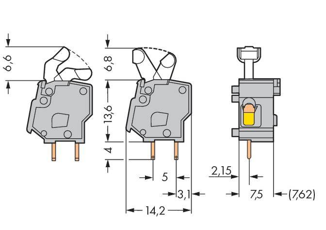 Buy WAGO 257-752 Spring-loaded terminal 2.50 mm² Number of pins (num) 1 ...