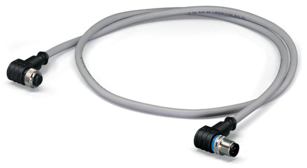 Buy WAGO 756-3106/040-003 Sensor/actuator data cable (pre-fab) M12 Plug, right angle, Socket ...