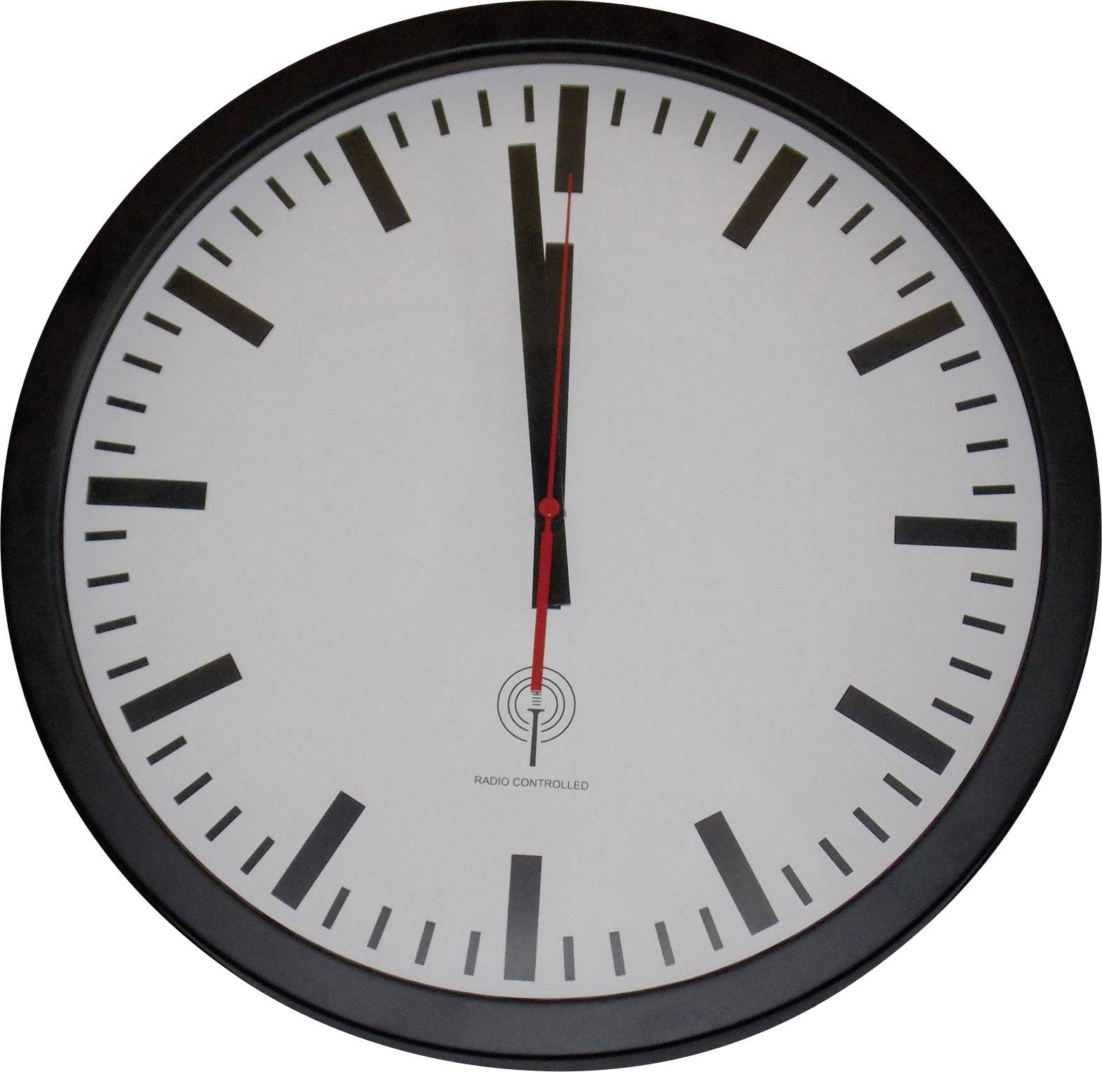 EUROTIME 56862 Radio Wall clock 40 cm Black | Conrad.com