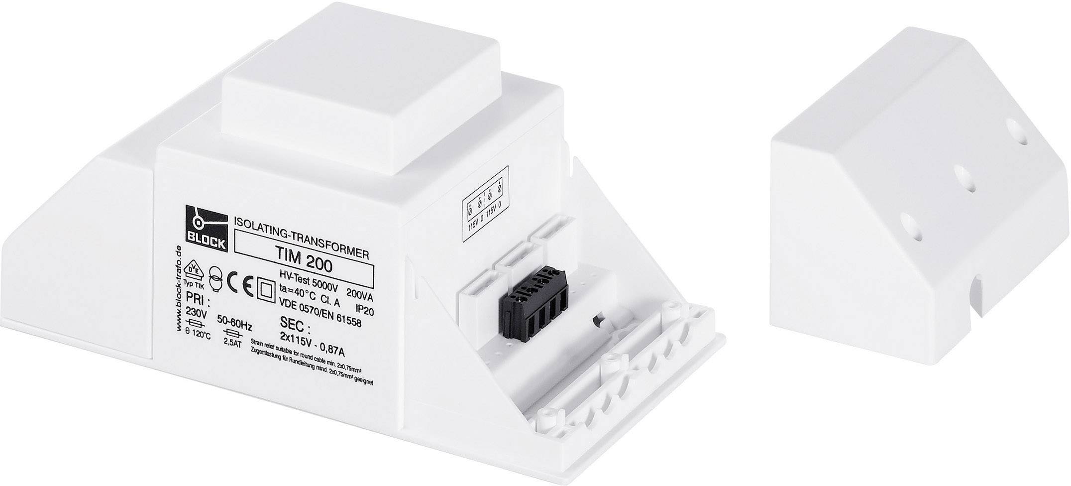 Buy BLOCK TIM 60 Isolation transformer 1 x 230 V AC 2 x 115 V AC 60 VA ...