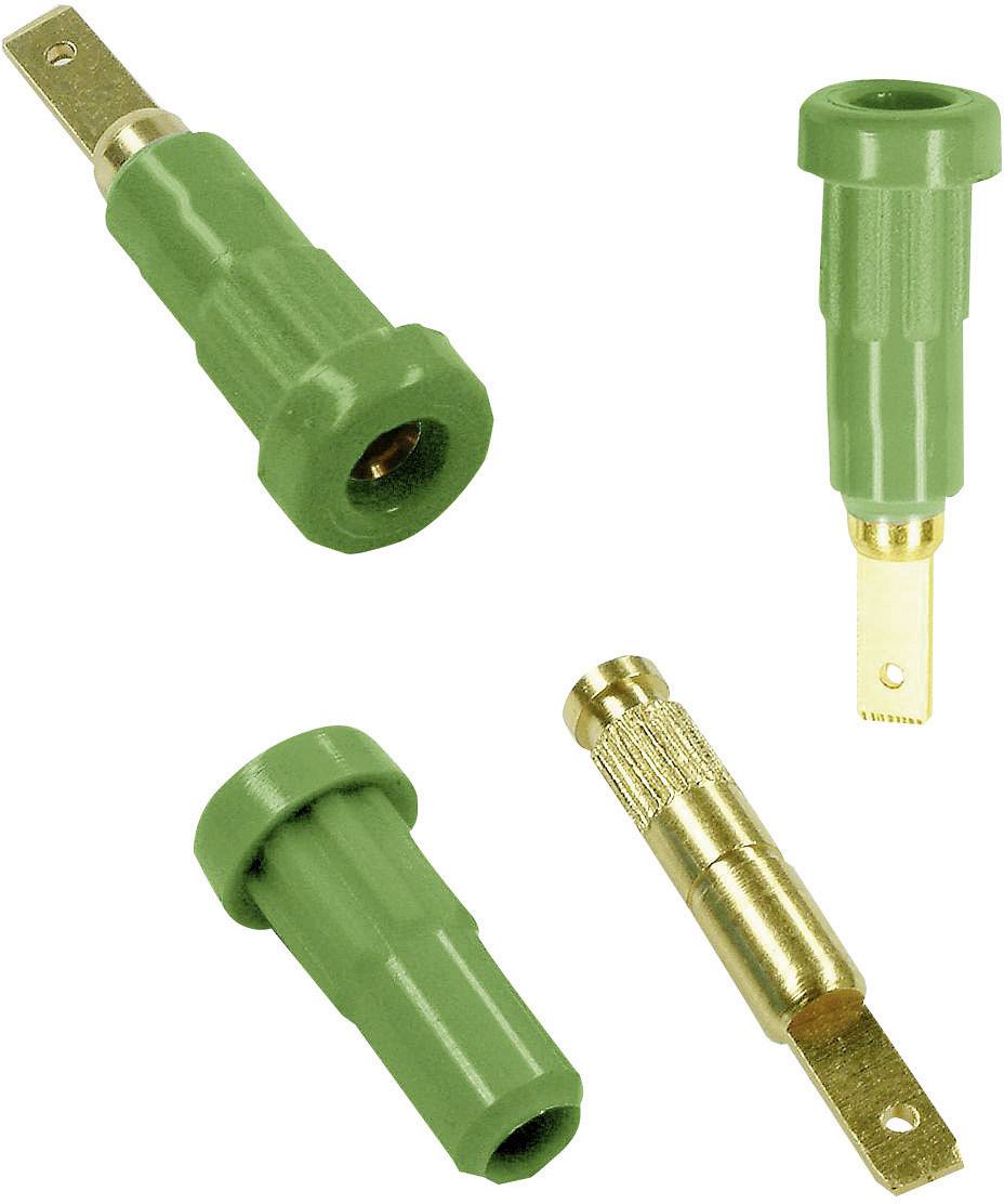 Buy Stäubli EB2 Jack socket Socket, vertical vertical Pin diameter: 2 mm Green 1 pc(s) | Conrad ...