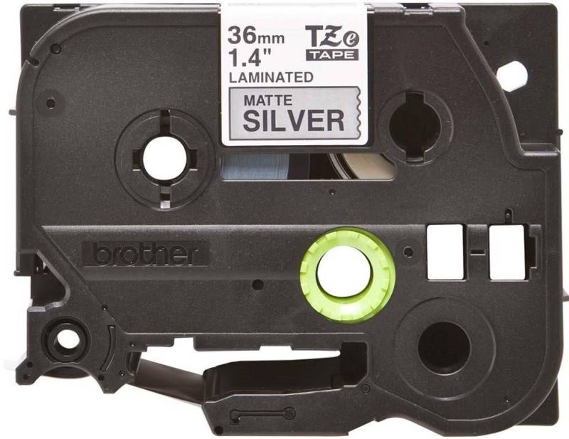 Brother Tze M961 Labelling Tape Metallic Tape Colour Silver Matt Font Colour Black 36 Mm 8