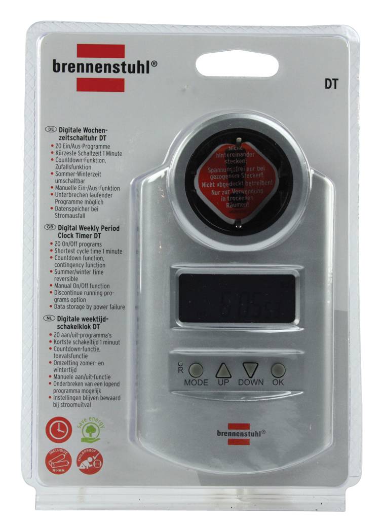 Buy Brennenstuhl 1507500 Timer/power strip digital 7 day mode 3680 W ...