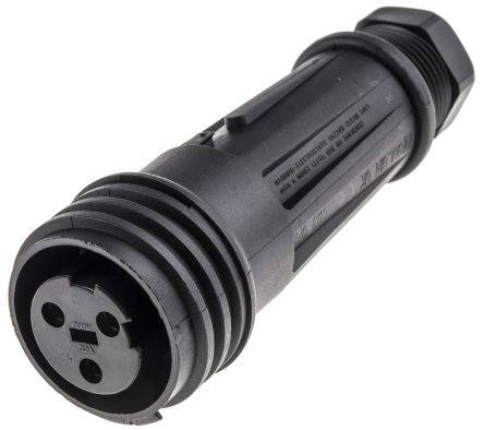 Buy Bulgin PX0921/03/S - 3 Pole IP68 Socket Connector, 900 Series ...