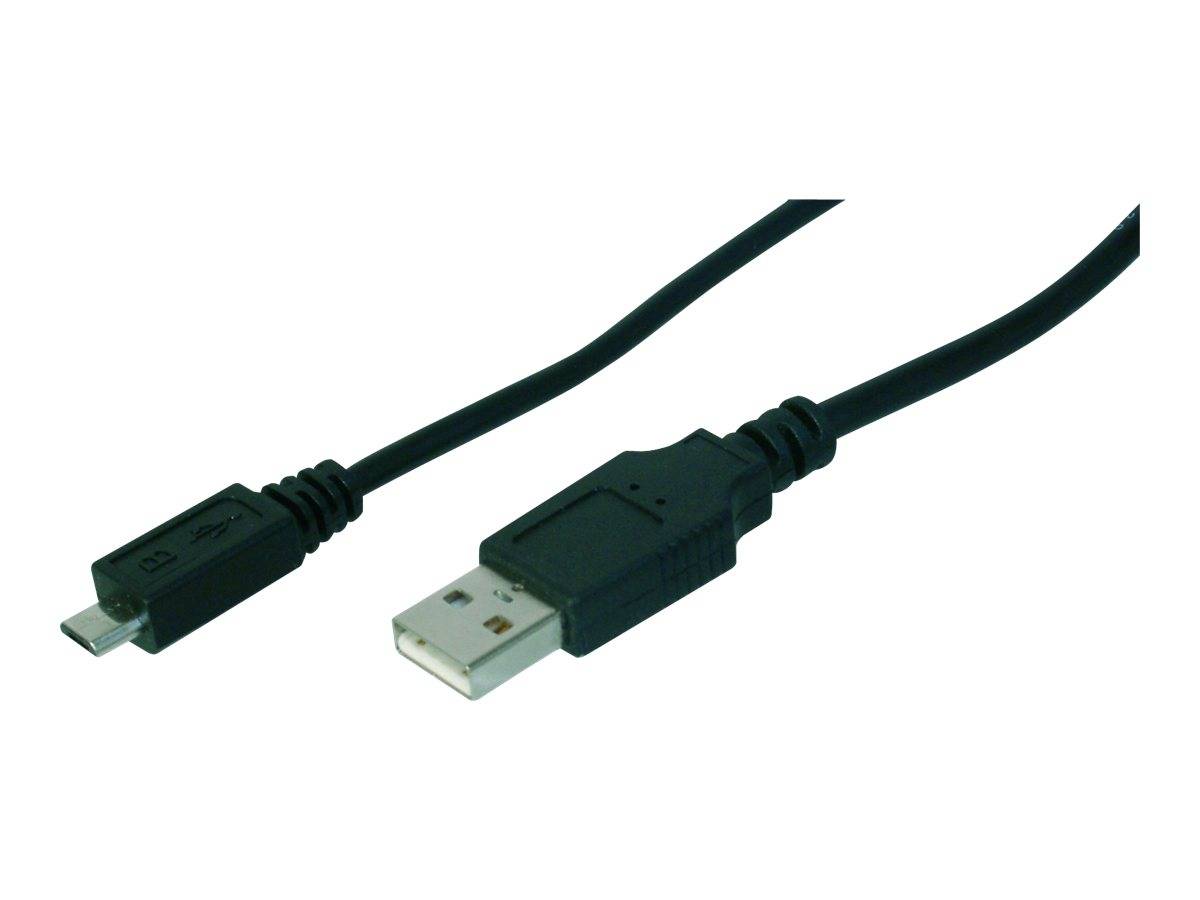 Buy Digitus USB cable USB 2.0 USB-A plug, USB Micro-B plug 1.00 m Black ...