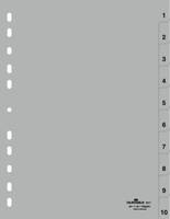 Buy Durable 6511 Index A4 1-10 Polypropylene Grey 10 dividers embossed ...