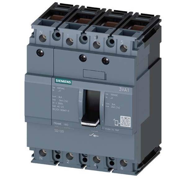 Buy Circuit breaker 4-pin 100 A 690 V AC Siemens 3VA11101AA460AA0 ...