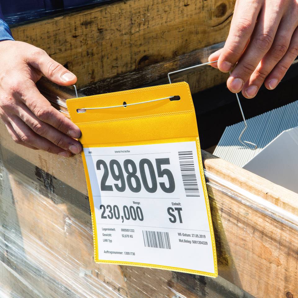 Buy Durable 175304 Wire label holder Yellow (W x H) 210 mm x 297 mm A4 ...